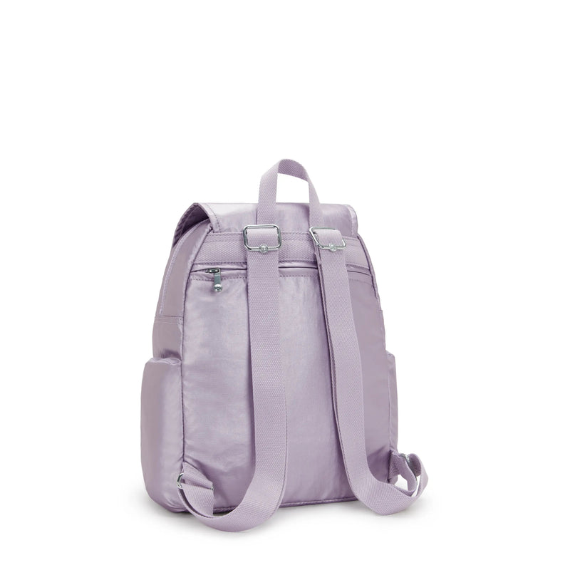 City Zip Small Metallic Backpack