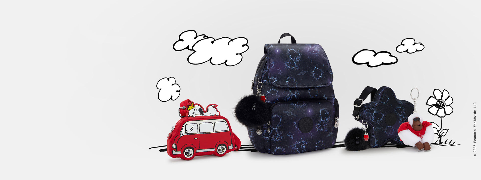 Kipling Live. A colorful array of handbags, backpacks and much more